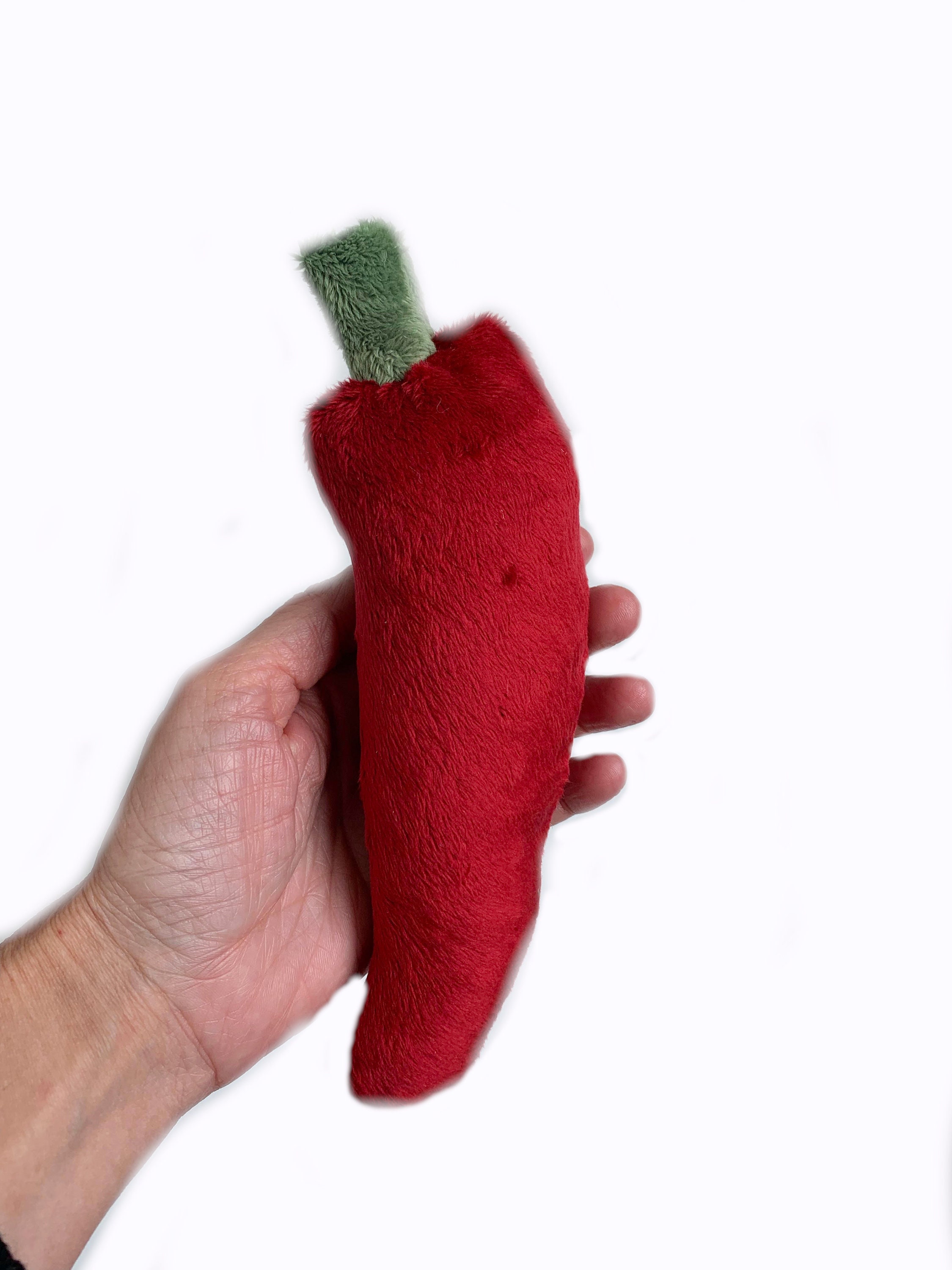 Kawaii Chili Pepper Plush Toy: Embroidered Minky Stuffed Vegetable - Etsy