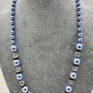 Blue Pearl Ocean Necklace Set - Etsy
