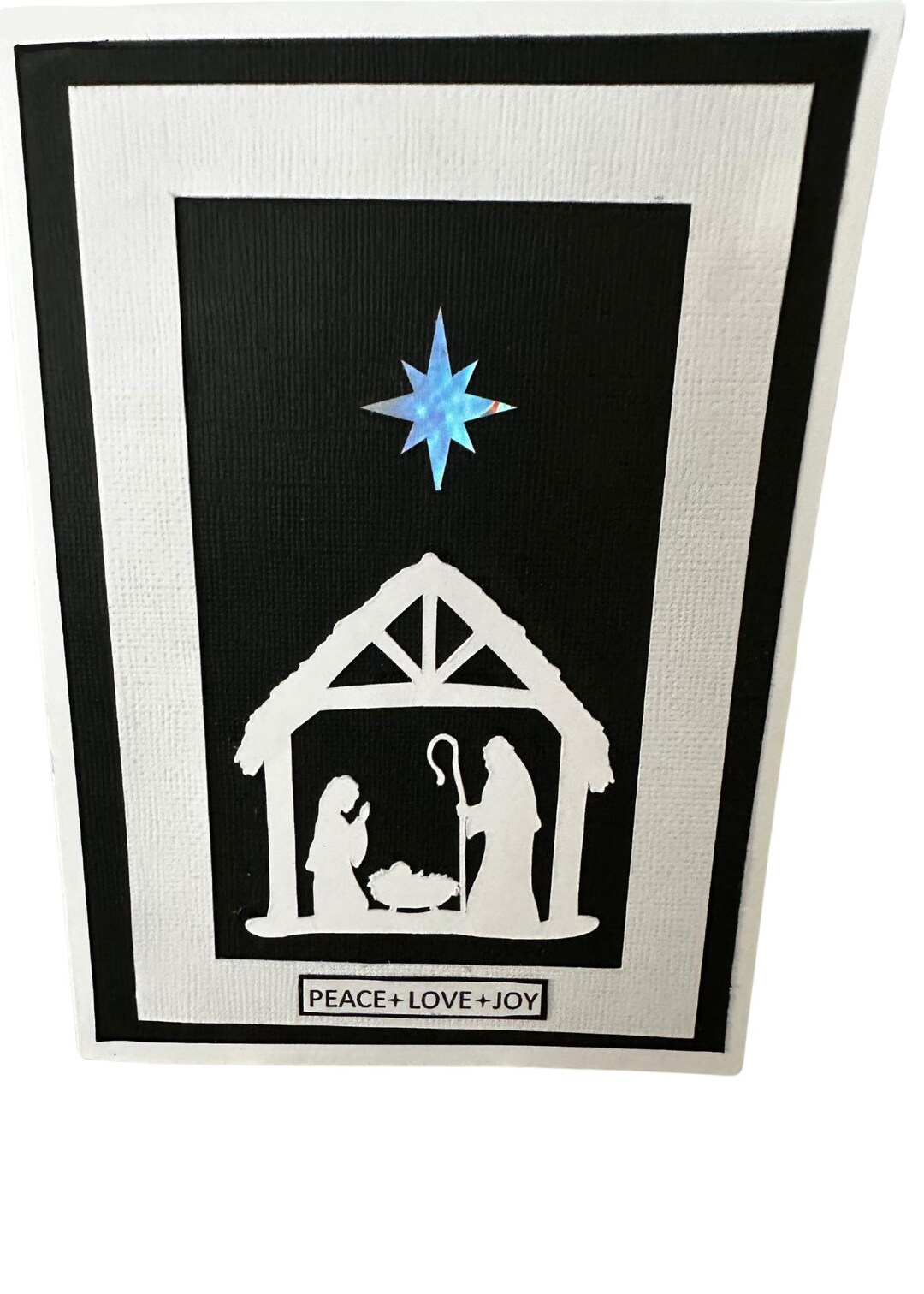 Handmade Christmas Nativity Card Silhouette Classy Stylish Luxury ...