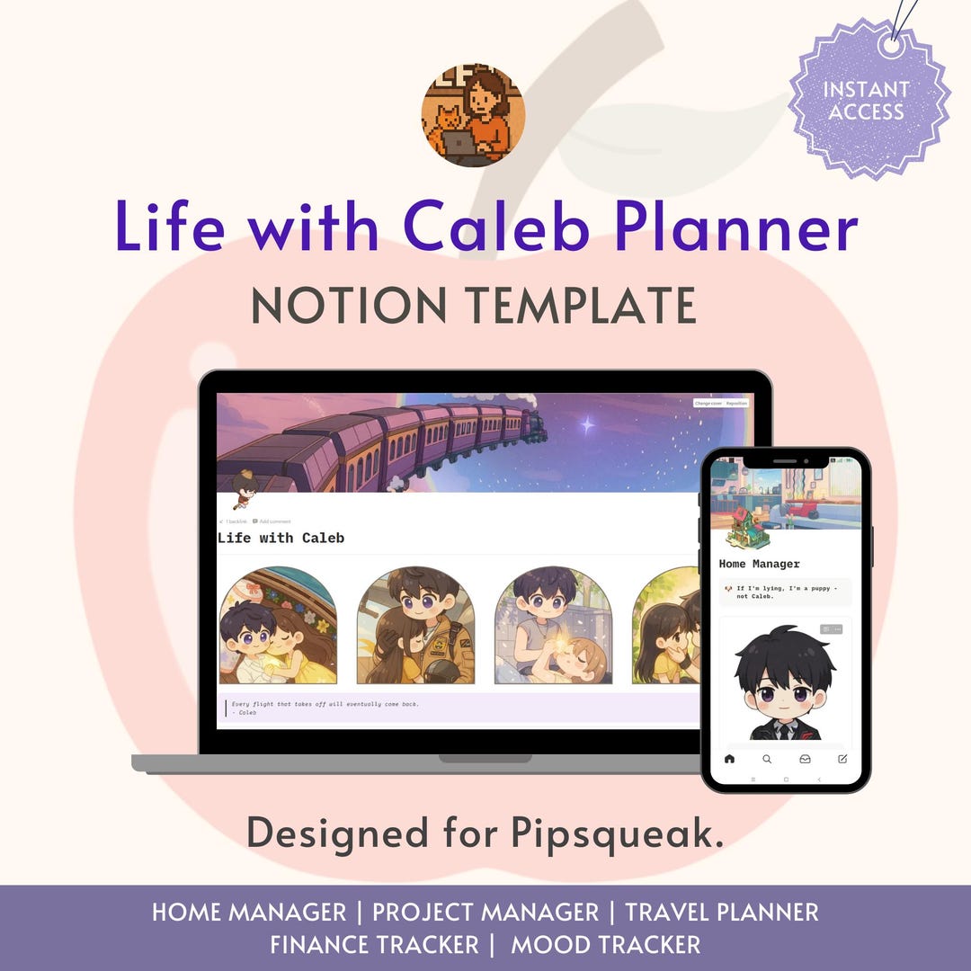 Caleb Inspired Love and Deepspace Notion Template | Game & Life Planner ...