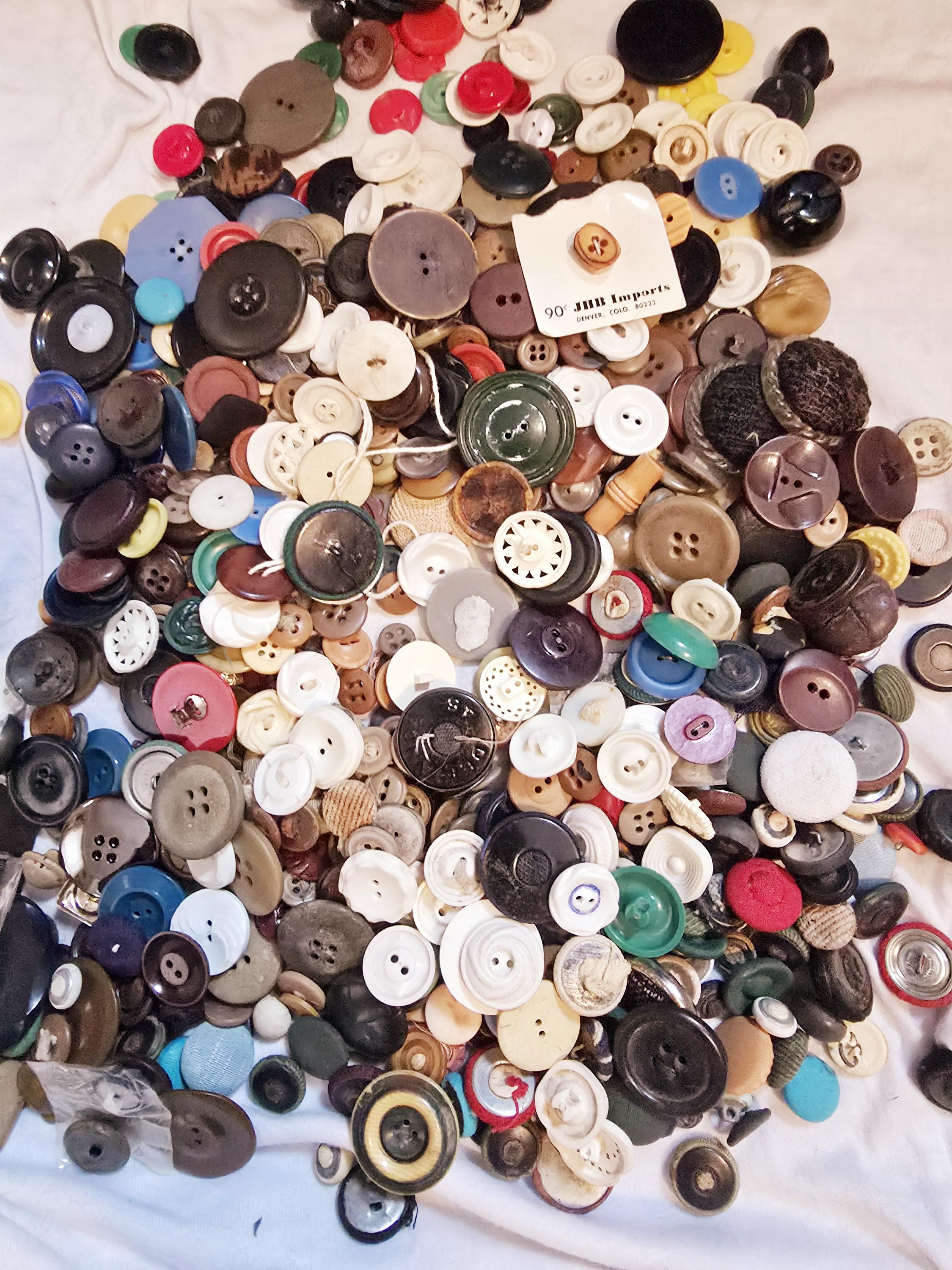 Various Vintage Buttons - Different Shapes, Sizes, and Colors - Etsy