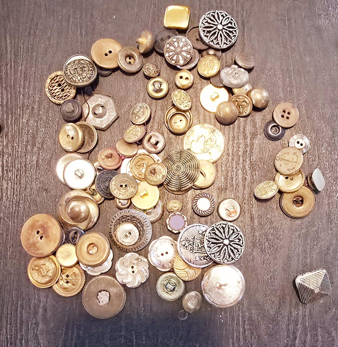 Vintage Metal Buttons - Various Designs and Sizes - Etsy