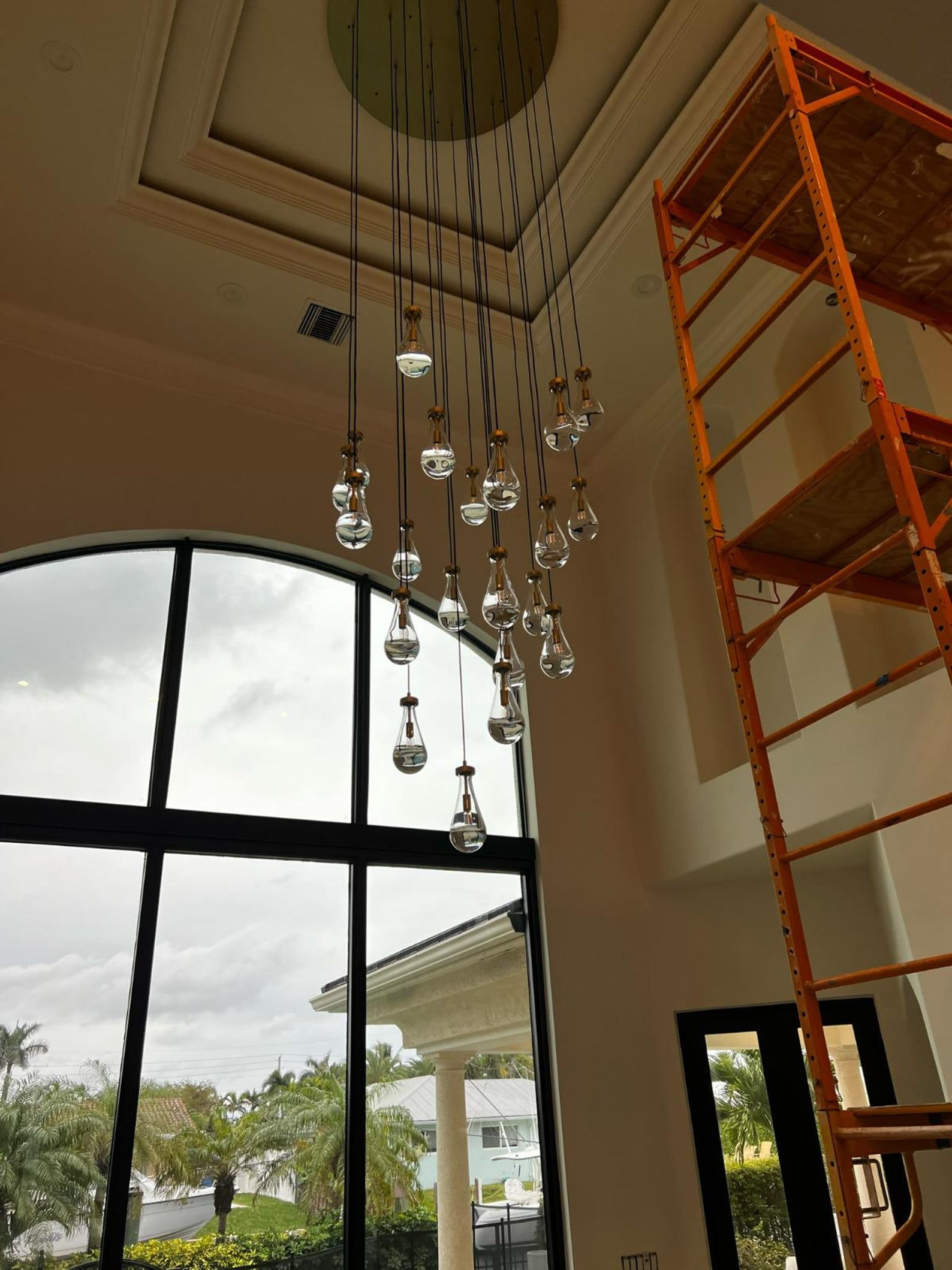 Industrial Style Modern Raindrop Chandelier, Linear Pendant Chandelier ...