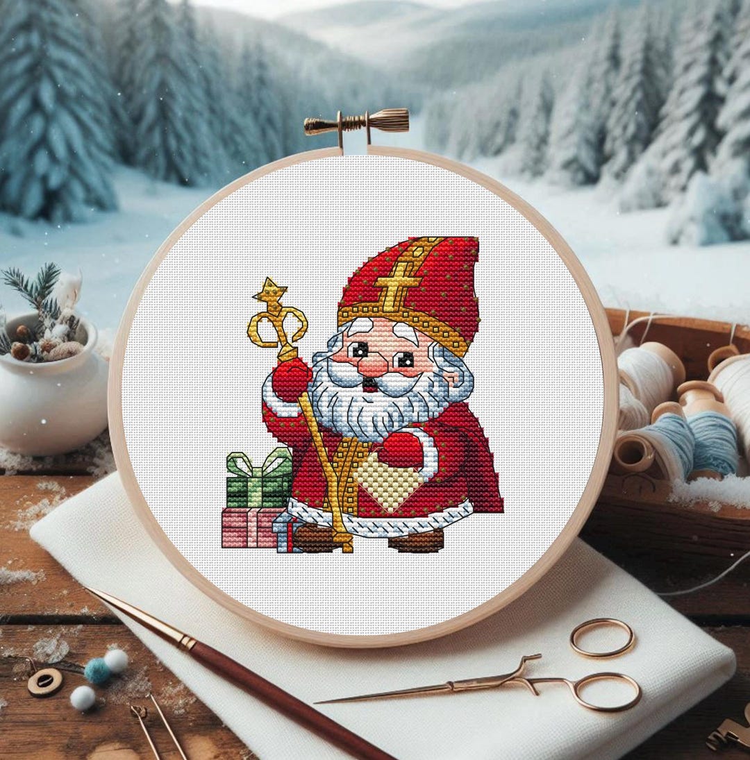 Saint Nicholas. Saint Nicholas Cross Stitch Pattern. Digital Pattern ...