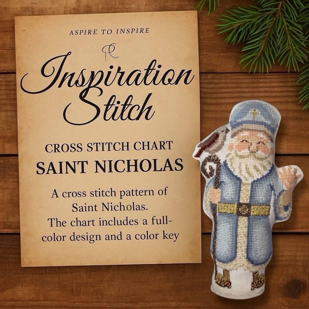 Saint Nicholas Cross Stitch Pattern: Christmas Toy Needlework (PDF ...