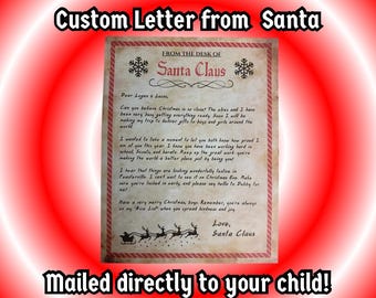 Personalized Santa Letter Digital Download - Etsy