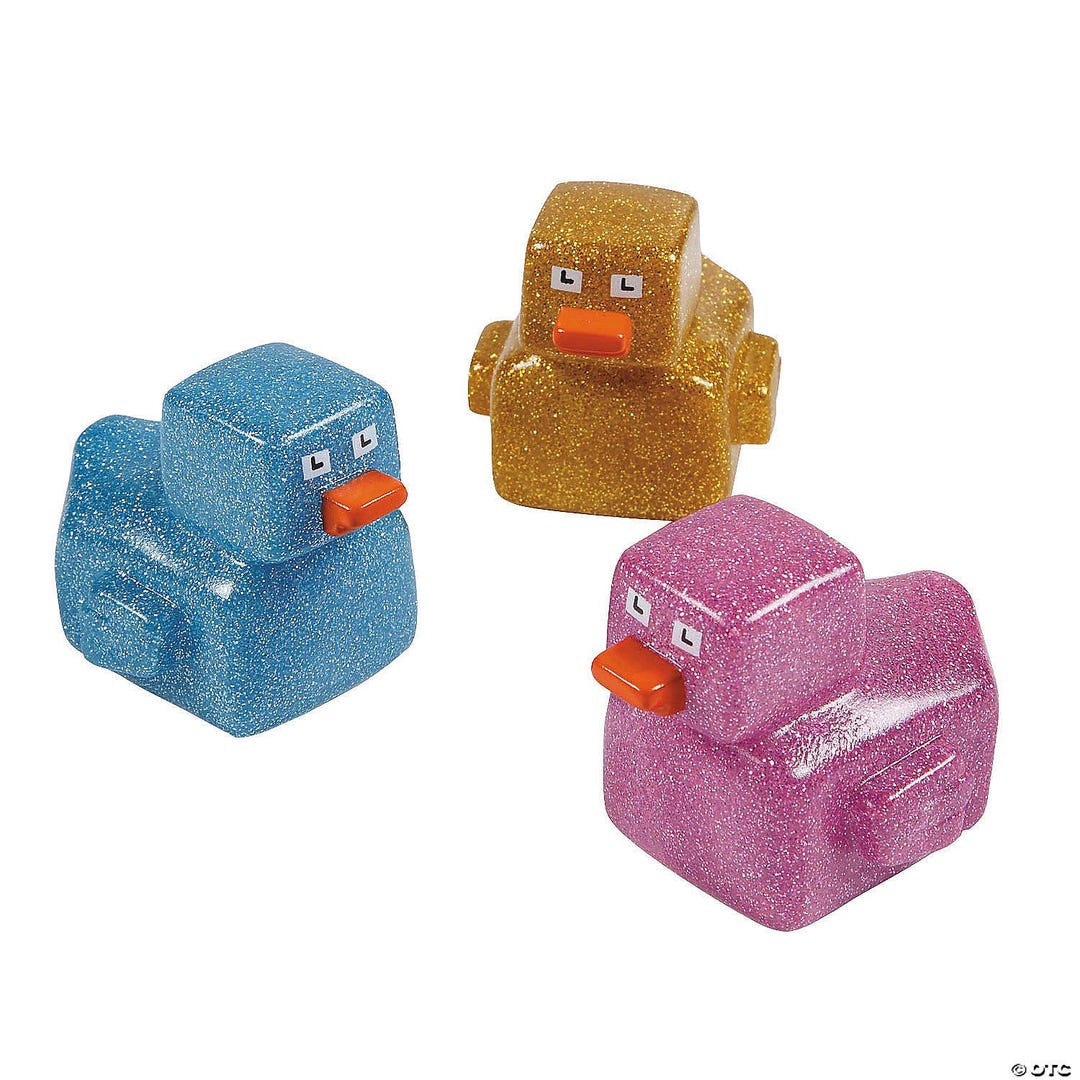 Video Game Gamer Rubber Duck . Glitter Pixelated Video Game Party ...