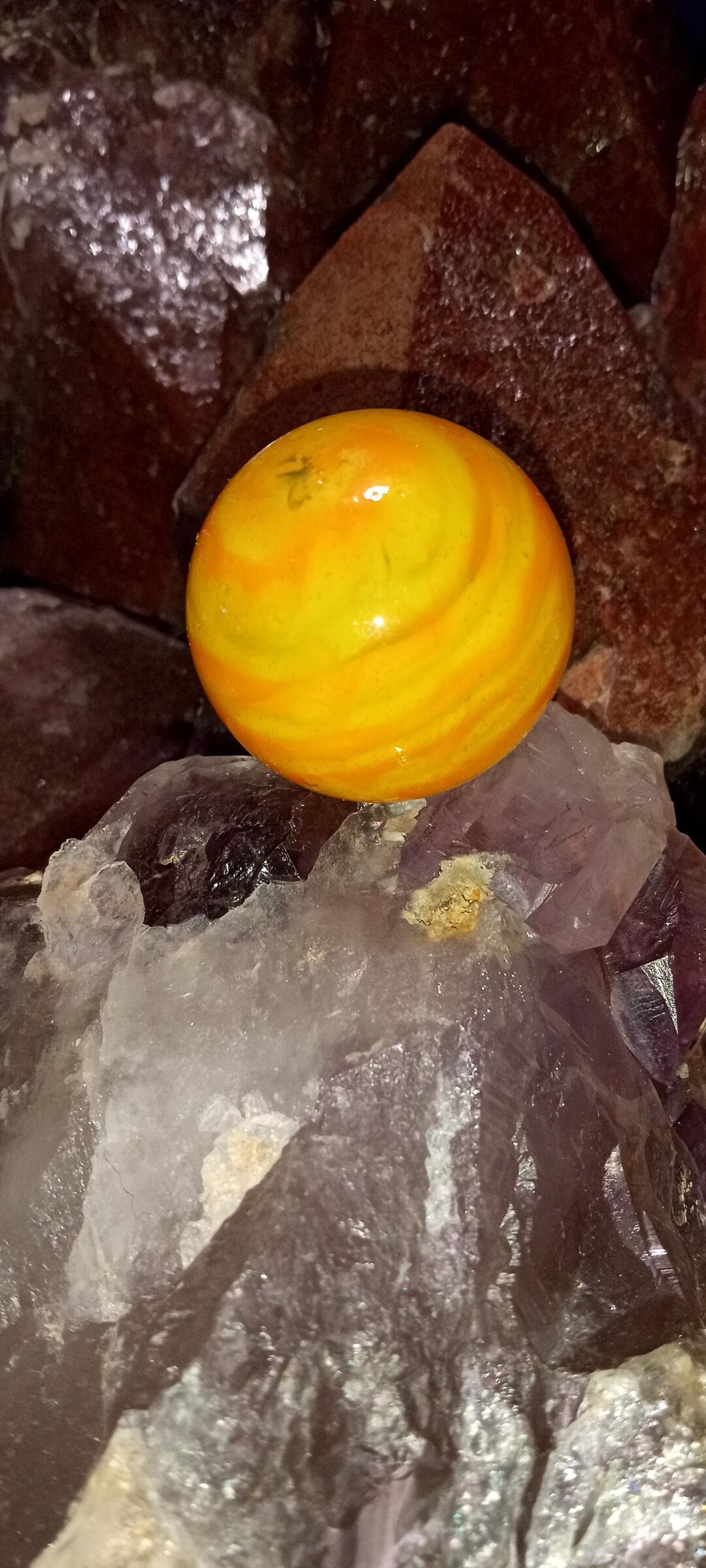 Solar Flare Glass Marble - Etsy