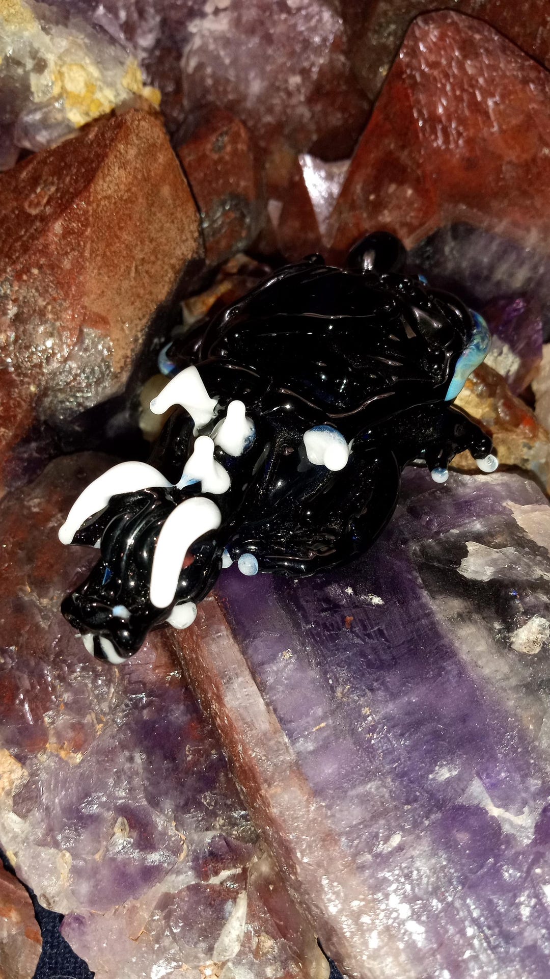 Black Glass Wearable Dragon Sculpture - Etsy