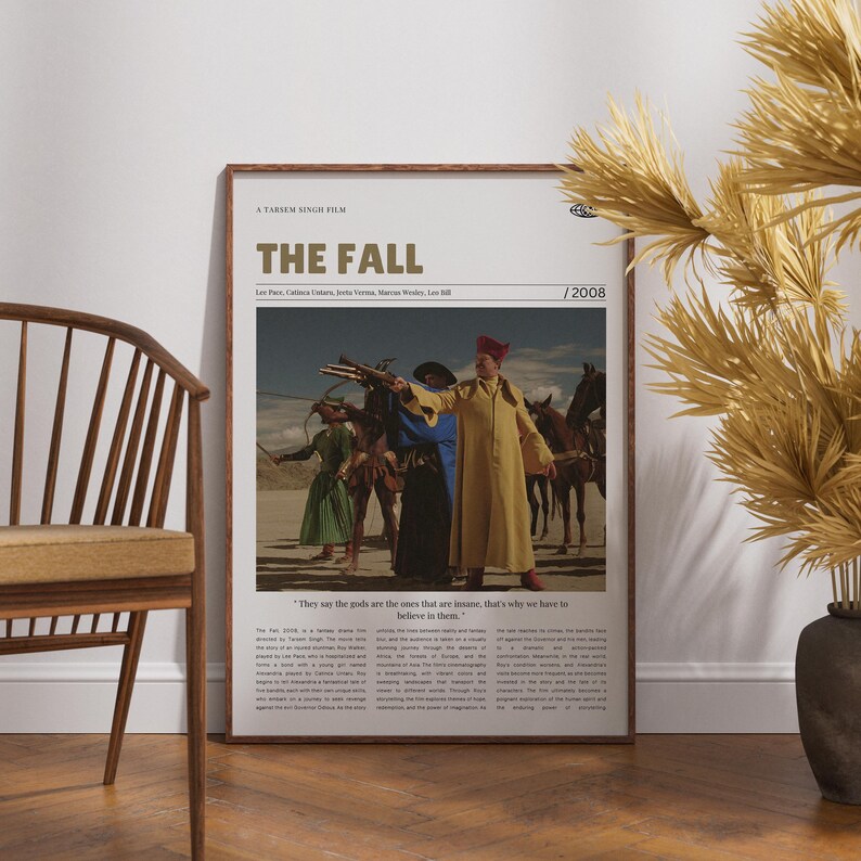 The Fall, Tarsem Singh, Retro Movie Poster, Custom Movie Poster Print ...