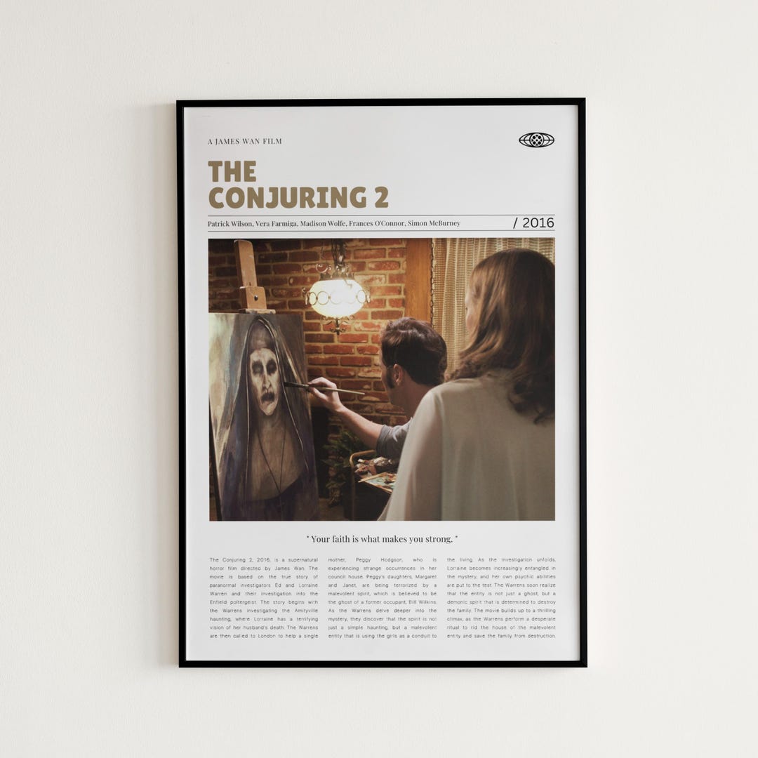 The Conjuring 2, James Wan, Retro Movie Poster, Custom Movie Poster ...