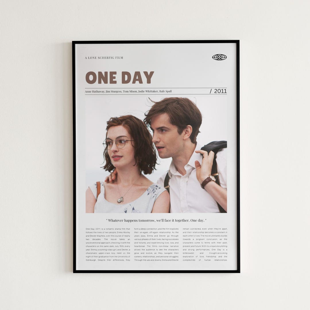 One Day, Lone Scherfig, Retro Movie Poster, Custom Movie Poster Print - Etsy