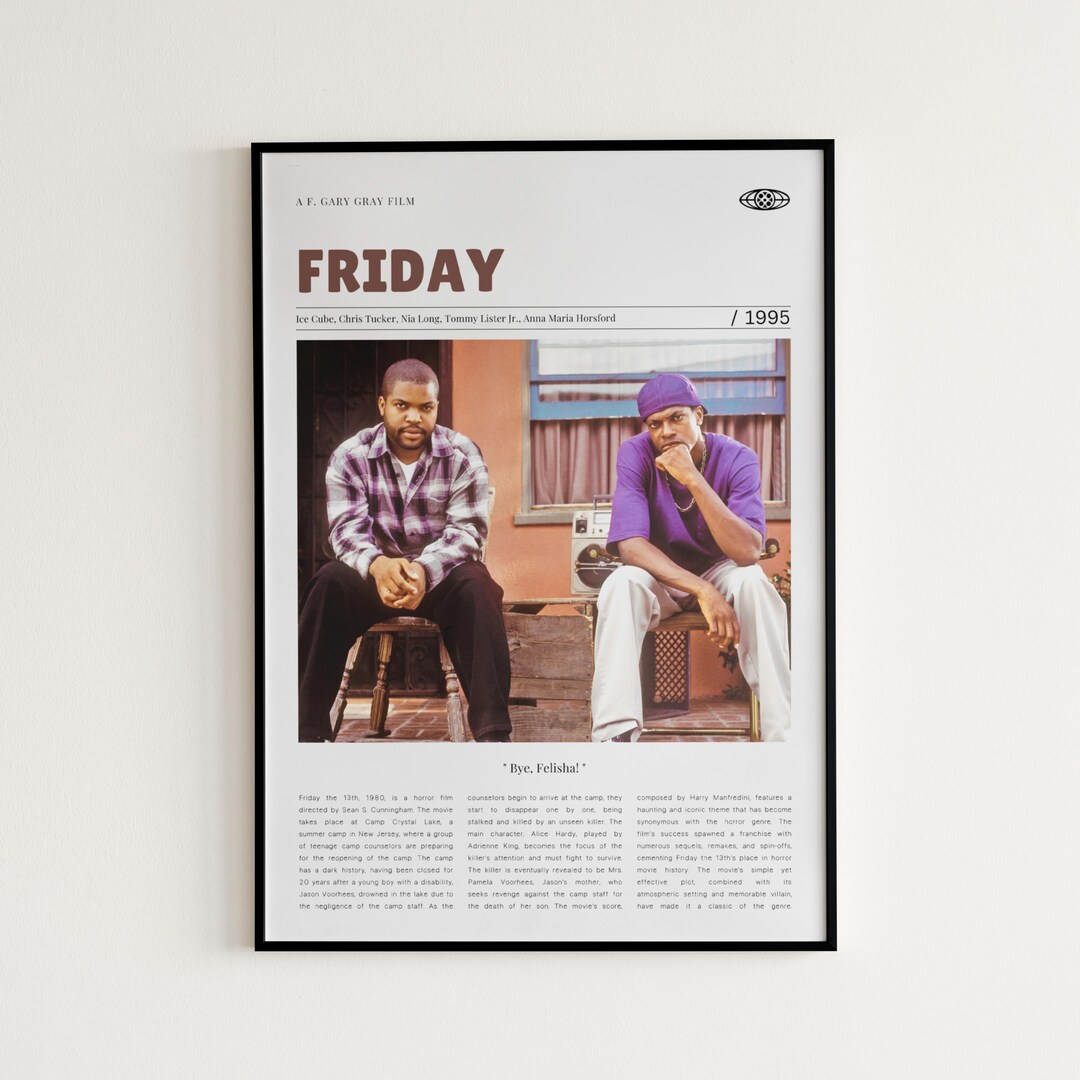 Friday, F. Gary Gray, Retro Movie Poster, Custom Movie Poster Print - Etsy