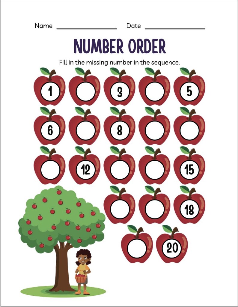 Fun & Educational Math Worksheets for Kids Numbers, Counting, and ...