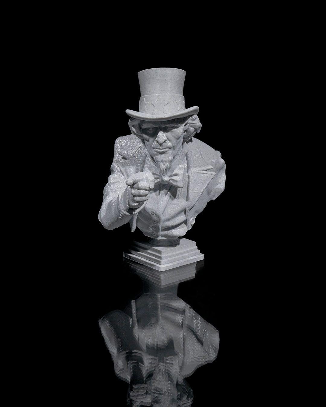 Uncle Sam Bust Decorative Figure for Home Decor, Vintage Americana ...