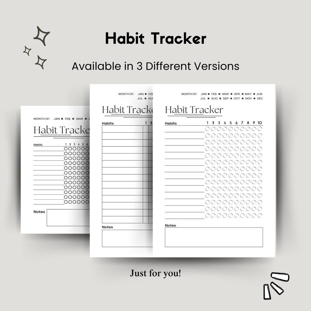 Habit Tracker, Planner, Printable Habit Tracker, 31 Days Habits Tracker ...