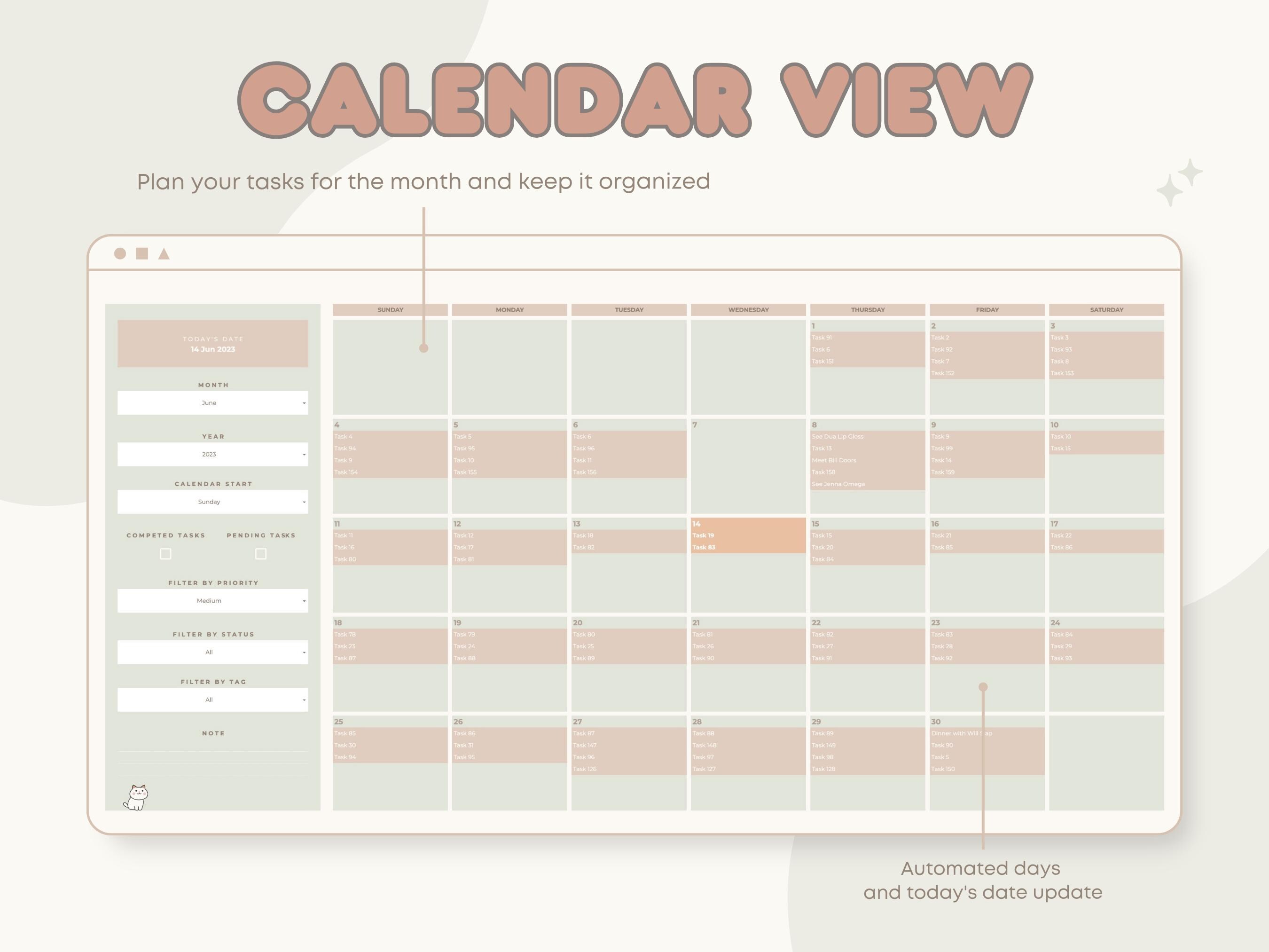 Raise a Cat as You Get Things Done! Digital to Do List Template for ...