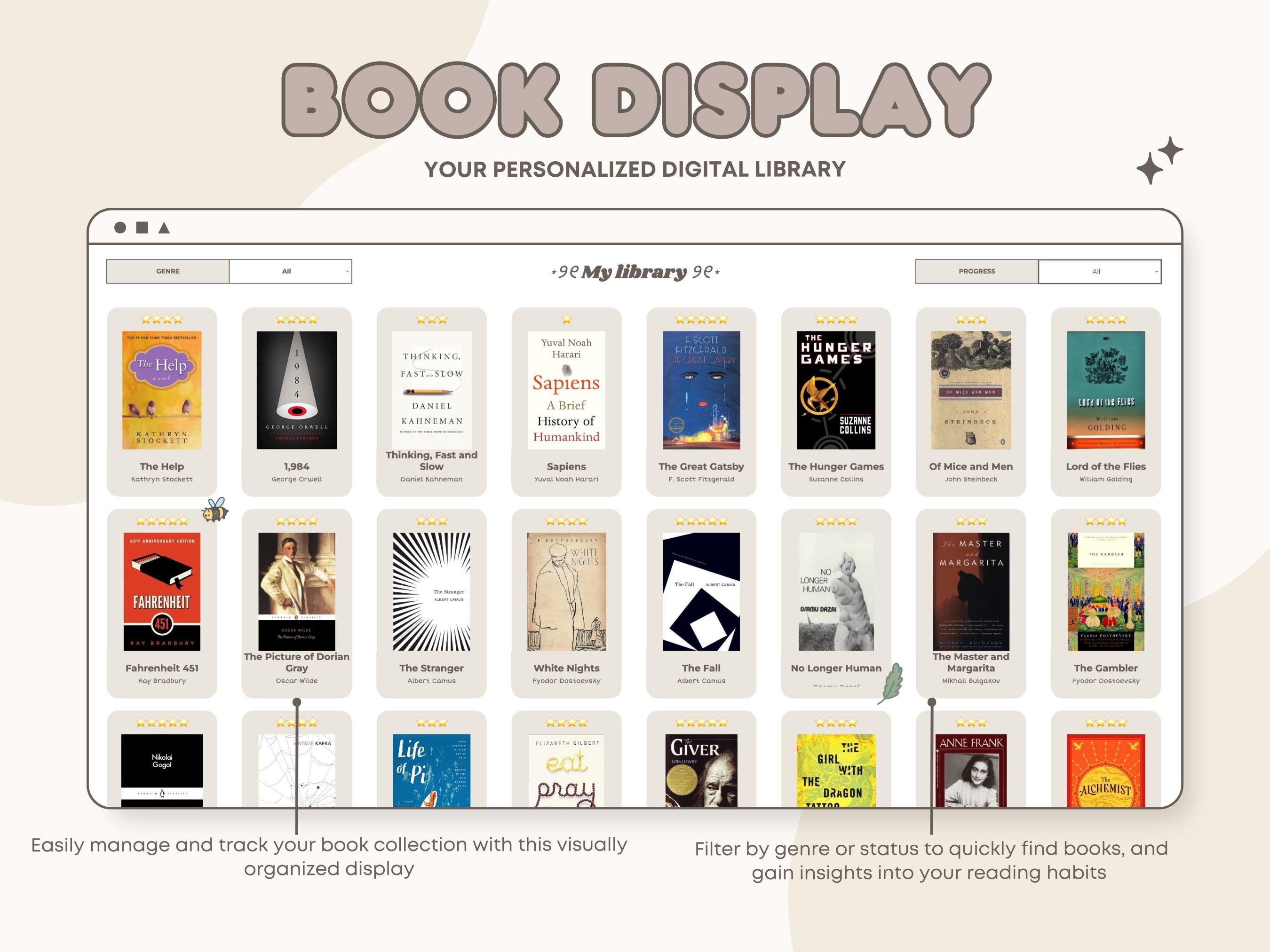 Ultimate Book Tracker Rabbit Edition Brown Digital Reading Journal ...