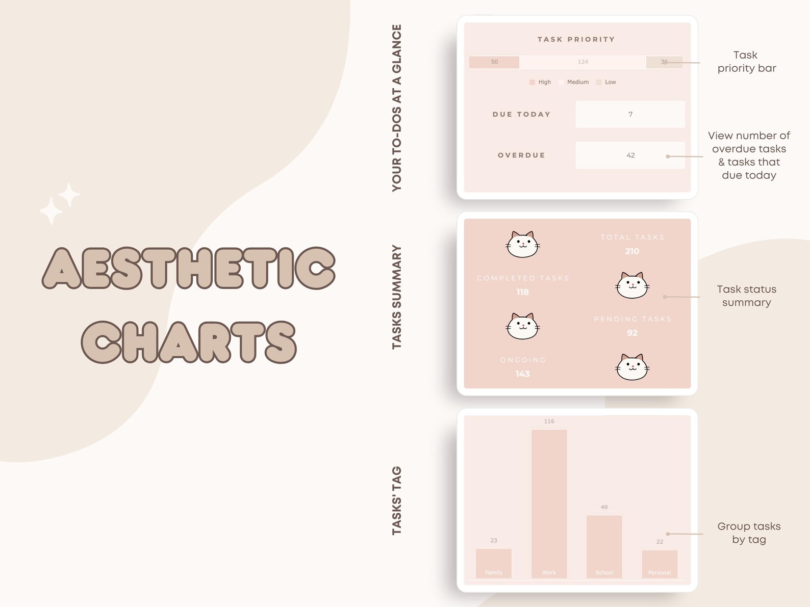 To-do List and Calendar Planner Brown Version Cat Icon Google Sheets ...