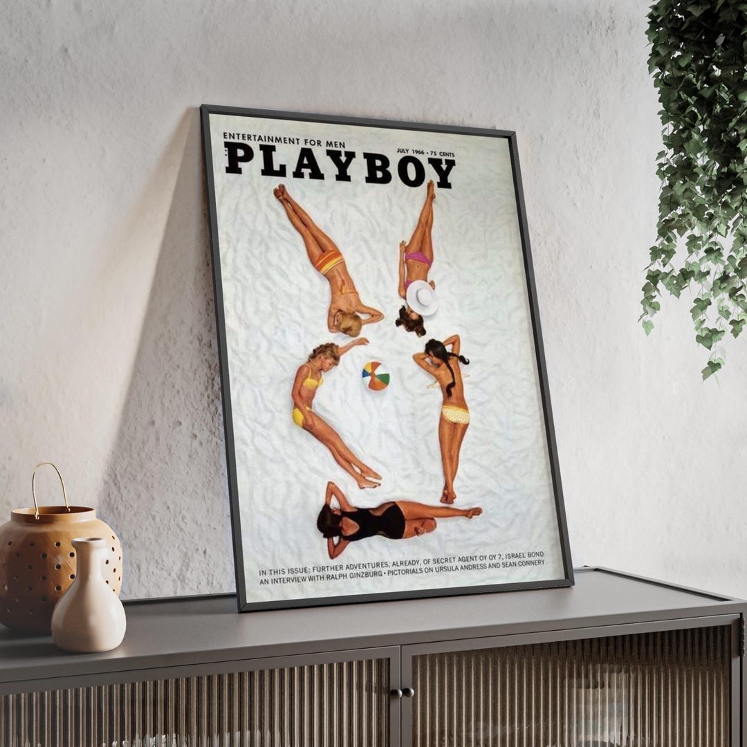 Playboy Wall Art, Playboy Magazine, Playboy Print, Vintage Playboy, Playboy Home Decor, Playboy ...