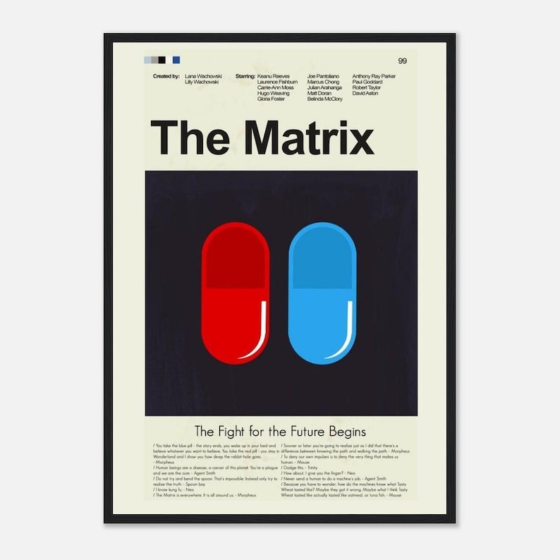 The Matrix Poster, Wall Art, Movie Poster, Home Decor, Movie Art Print ...