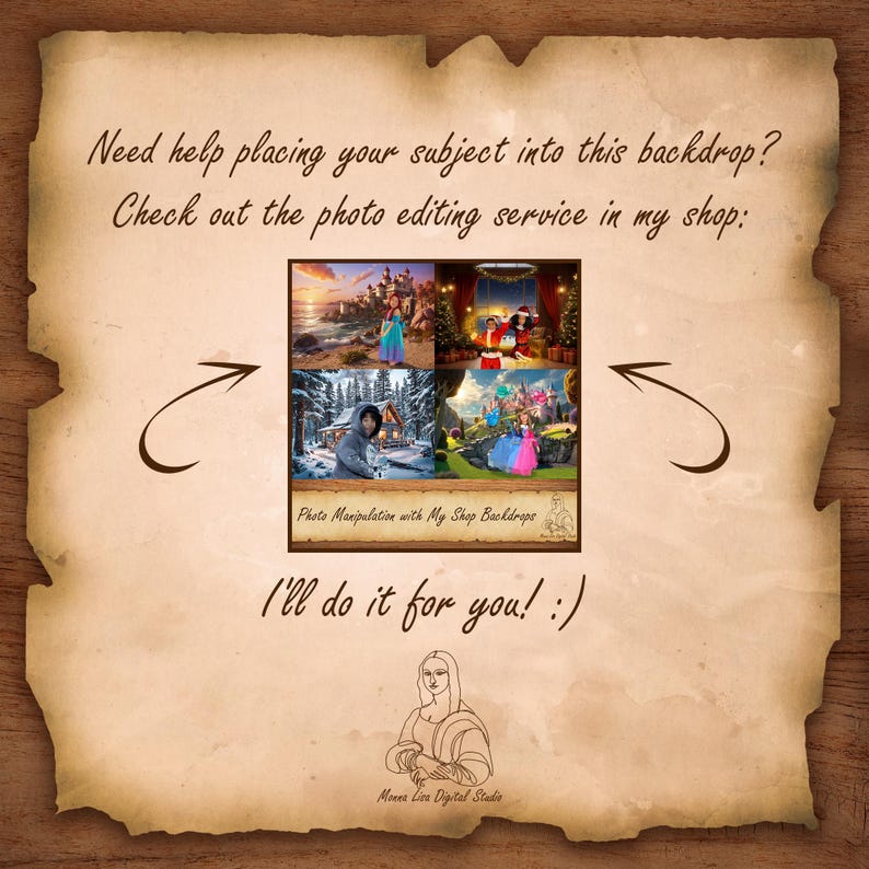 Snow White Digital Background, Seven Dwarfs, Snow White Cottage ...