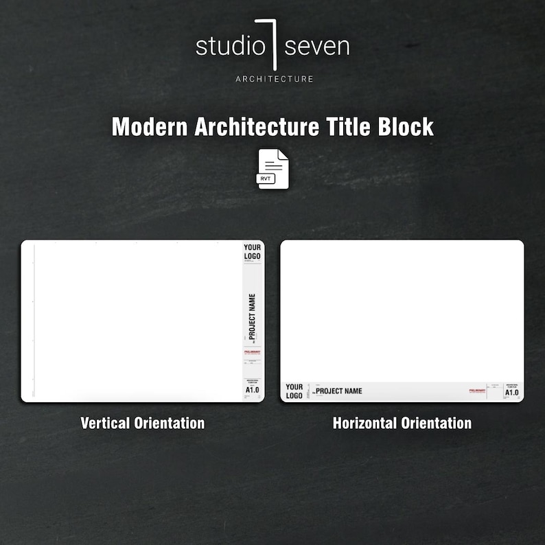 Modern Revit 2022 Title Block Template – Arch D • C • Tabloid ...
