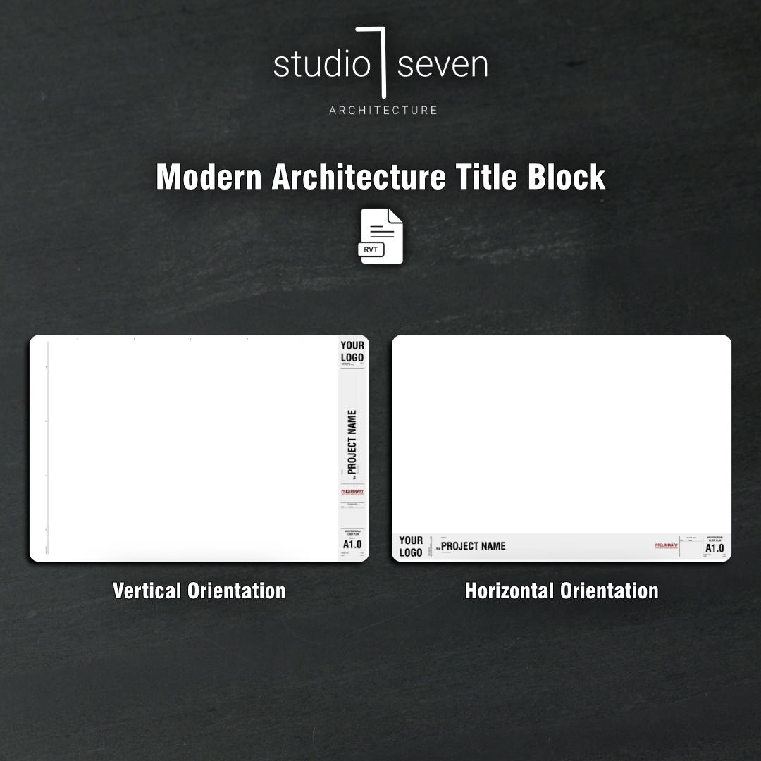 Modern Revit 2023 Title Block Template (imperial) | Architecture ...