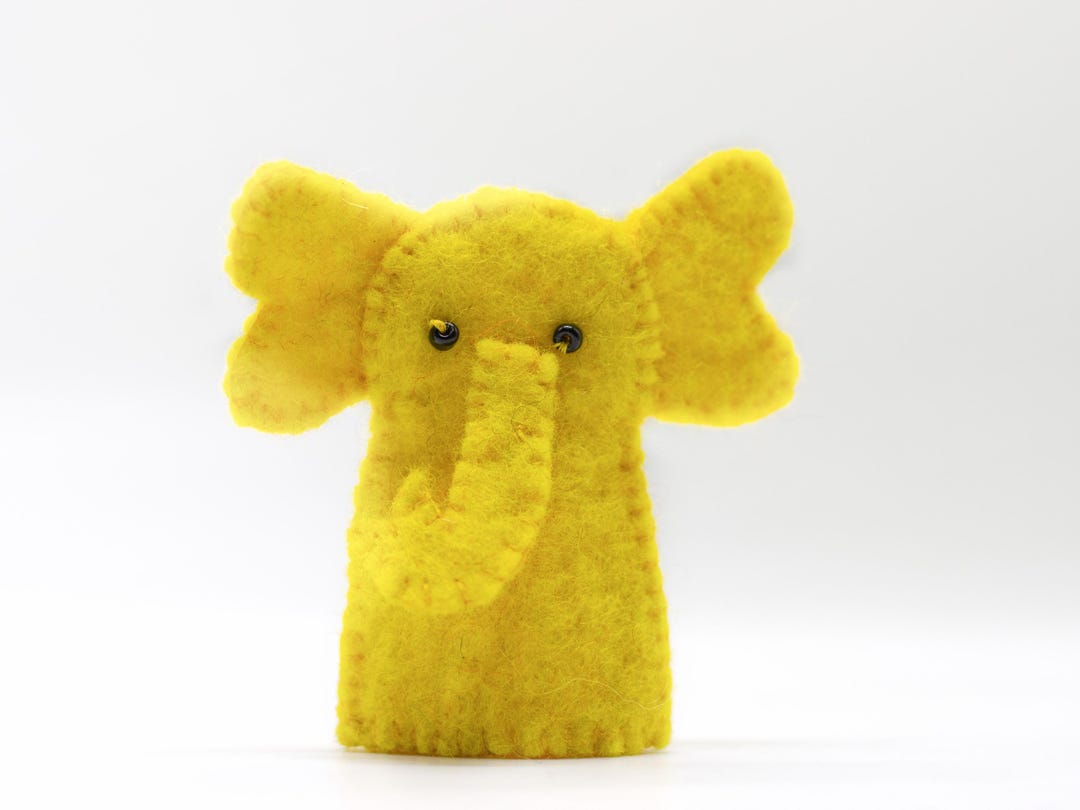 Handmade Felt Elephant Finger Puppets | Eco-friendly & Unique ...
