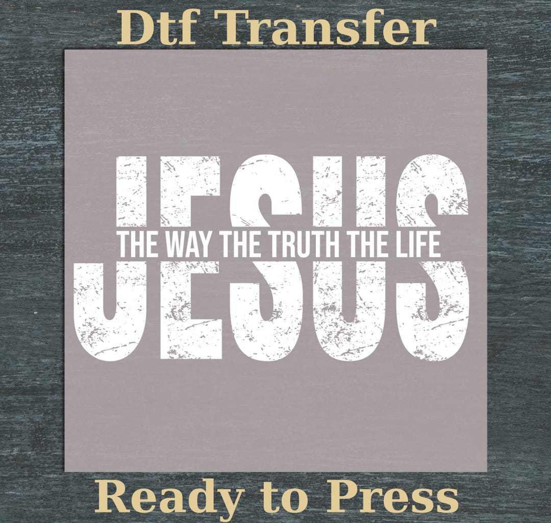Jesus Cross DTF Transfer, Ready to Press Christian Religious Heat Press ...