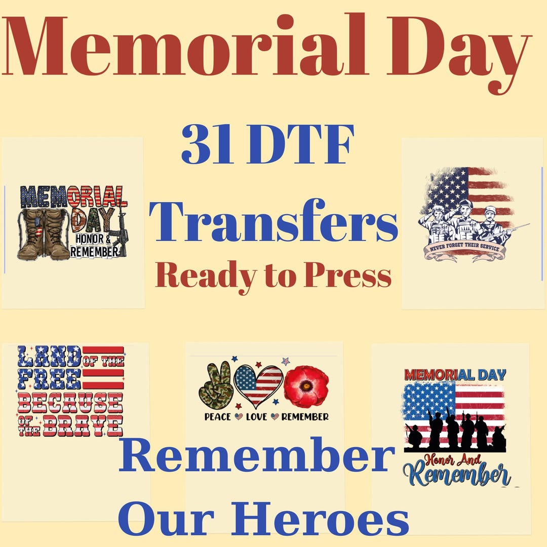 American Flag DTF Transfer – Ready to Press – 31 Patriotic Designs ...