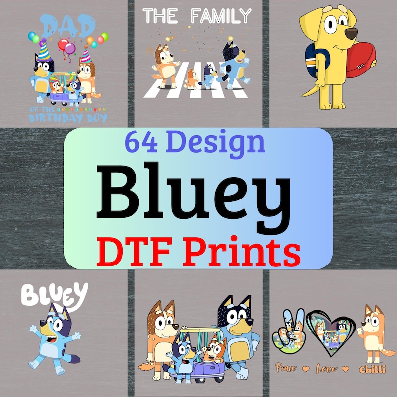 Bluey Heat Transfer - Etsy