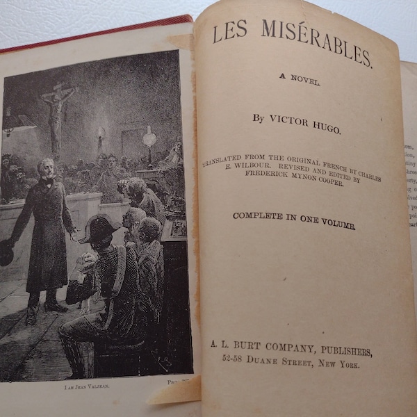 Les Miserables Book - Etsy