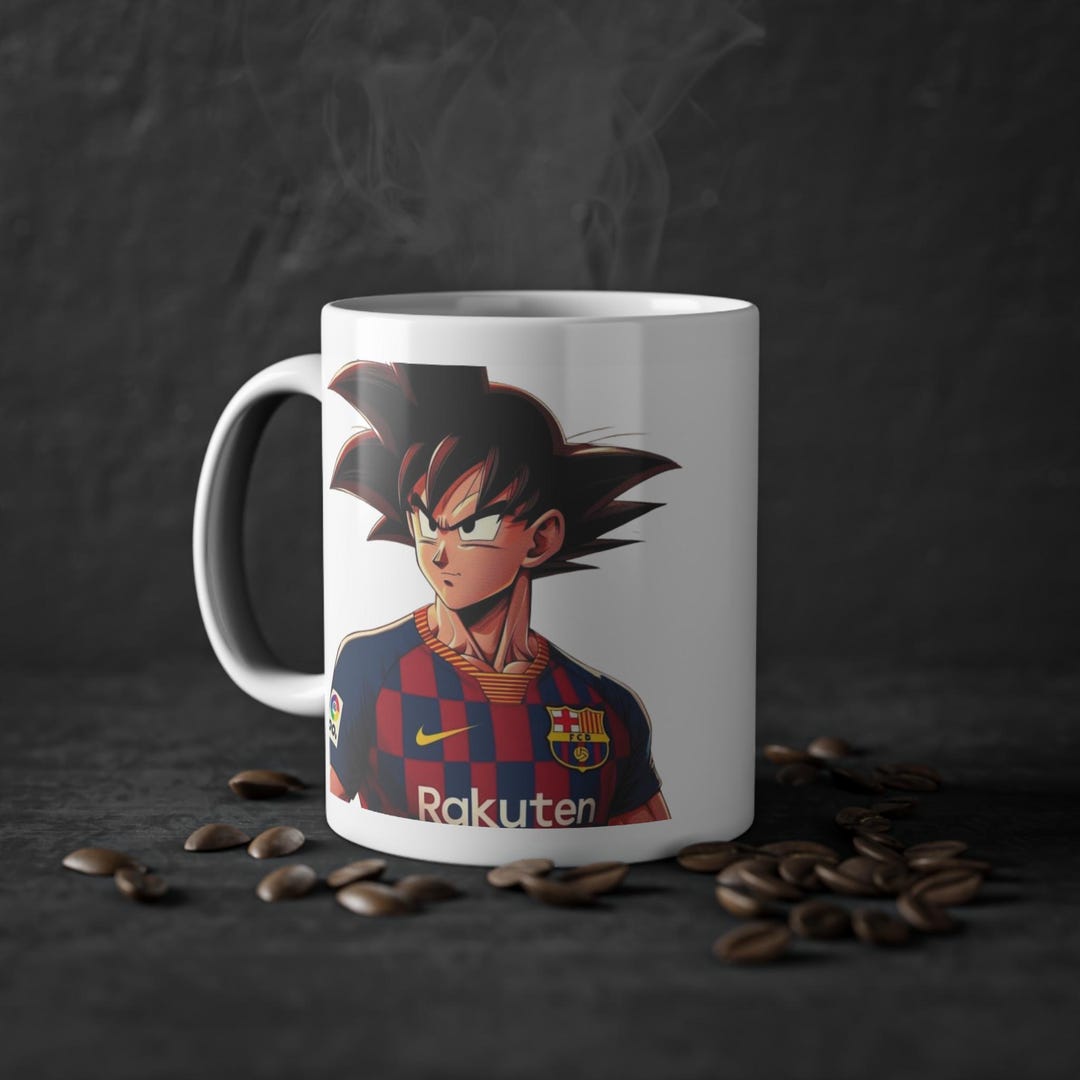 FC Barcelona Goku Mug, Dragon Ball Z Coffee Cup, Perfect Gift for ...