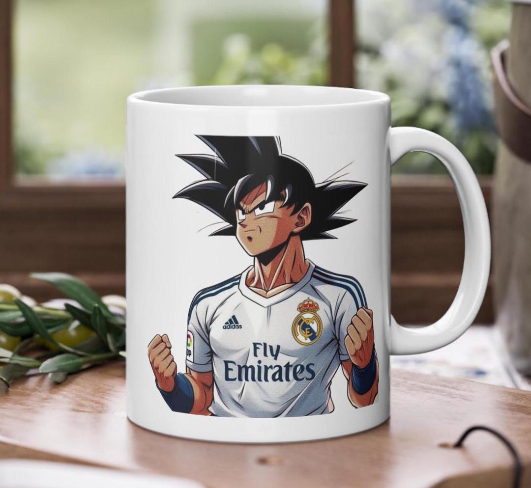 Goku Mug, Dragon Ball Z Coffee Cup, Football and Anime Gift, Real ...