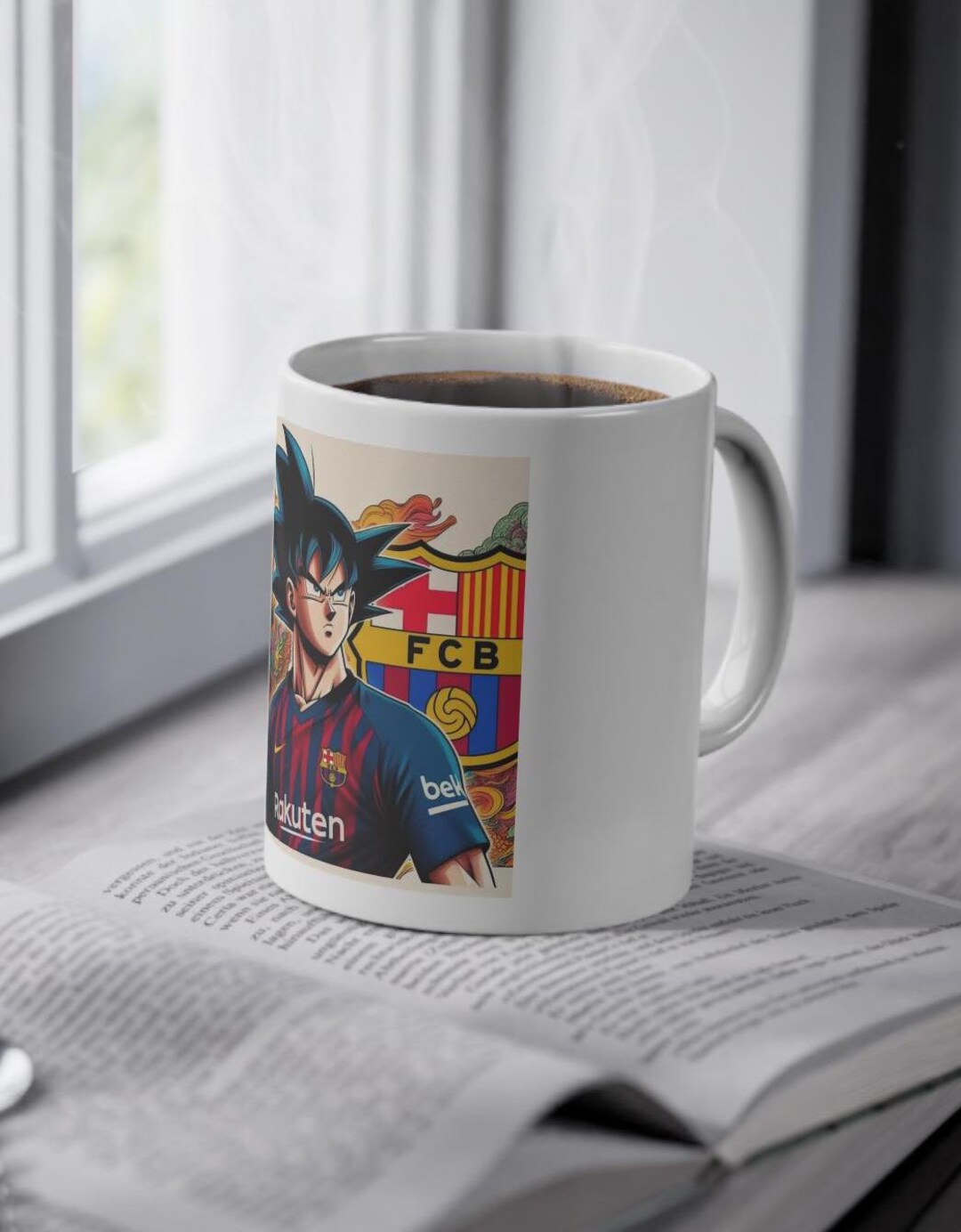 Goku FC Barcelona Mug, Dragon Ball Z Coffee Cup, Perfect Gift for Barca ...