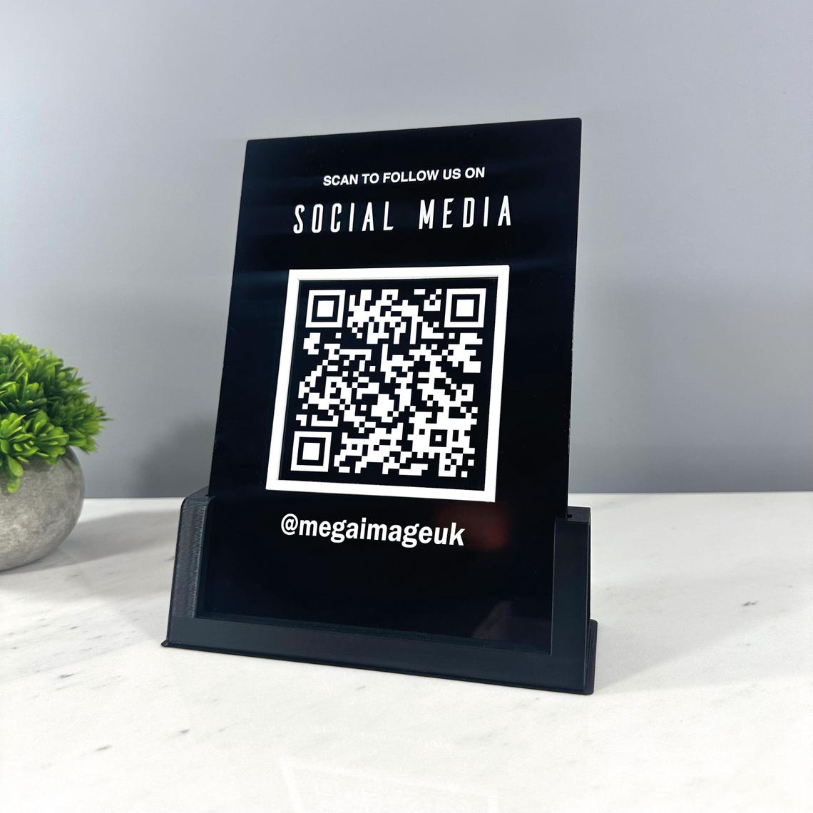 Social Media Sign | Business QR Code Sign | Personalised Business ...