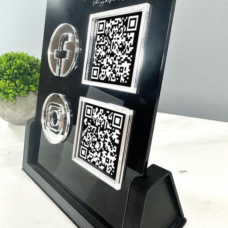 Social Media Sign | Business QR Code Sign | Personalised Business ...