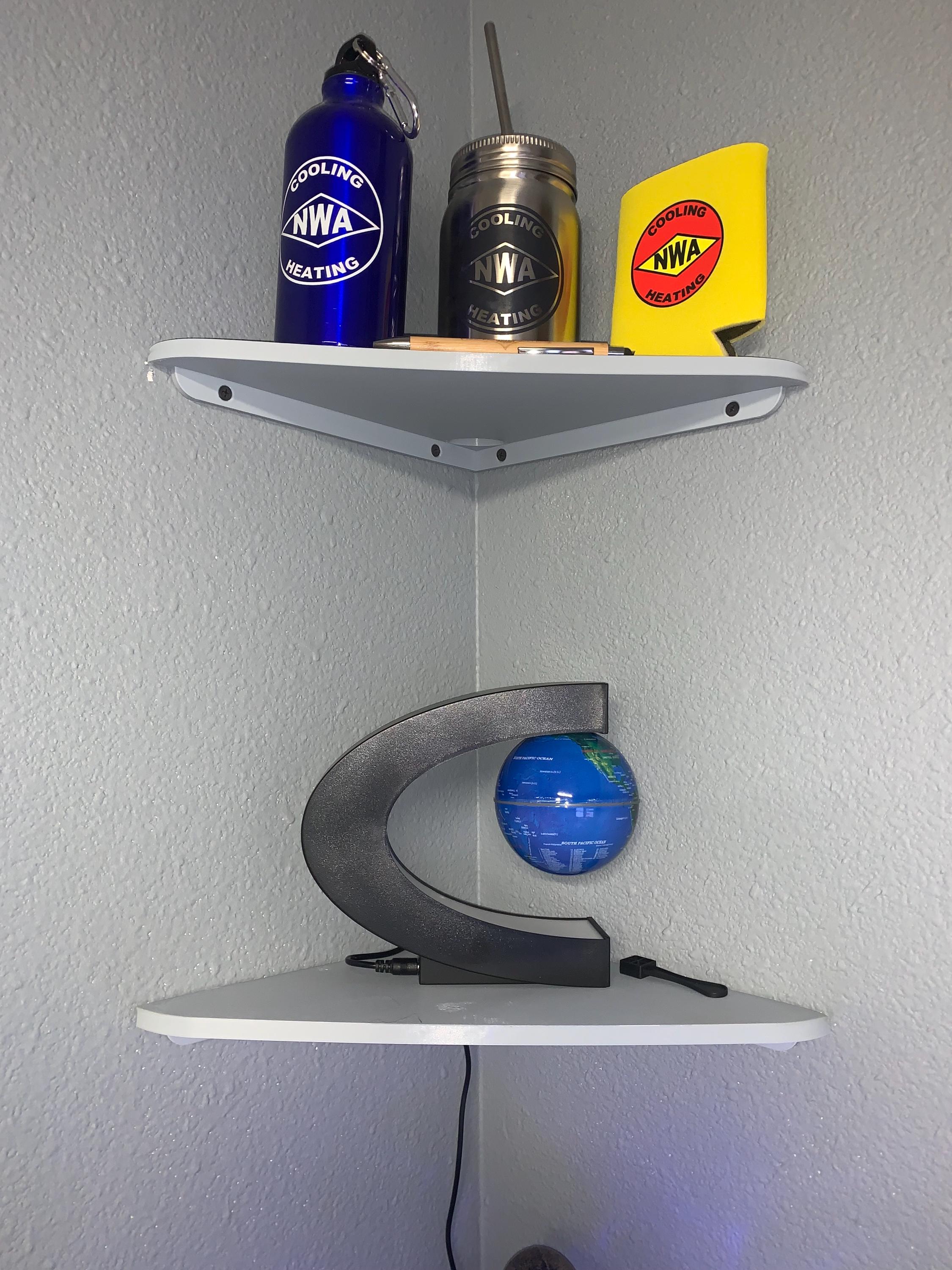 Corner Shelf STL File - 3D Printable Modern Floating Shelf for Unique ...
