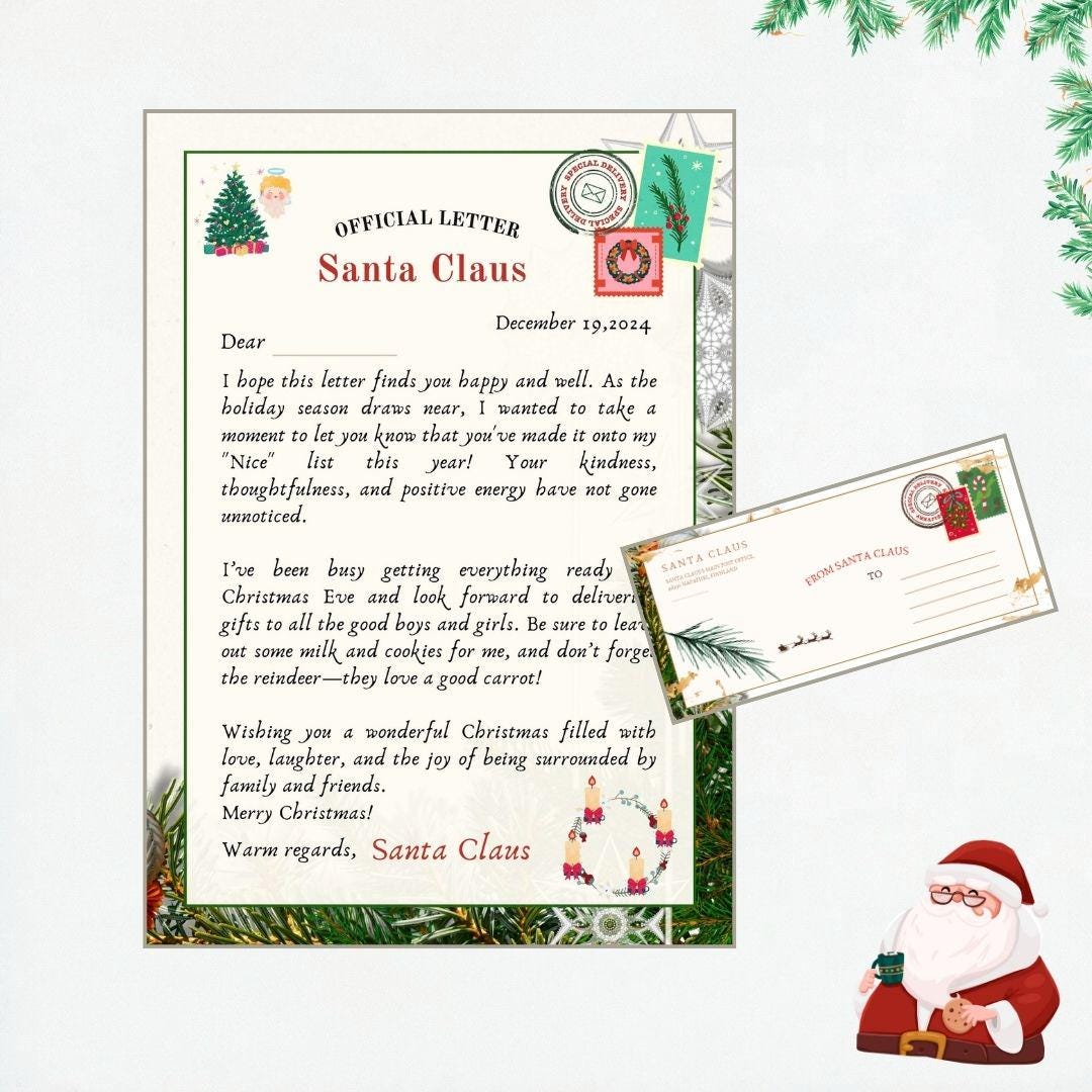Letter From Santa Claus, Personalized Santa Letter - Etsy