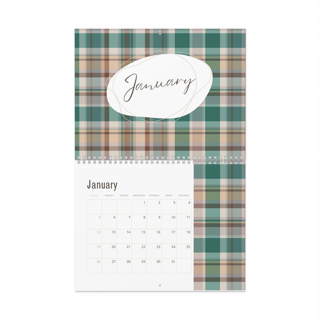 Plaid 2025 Wall Calendar, Monthly Plaid Designs, Home Office ...
