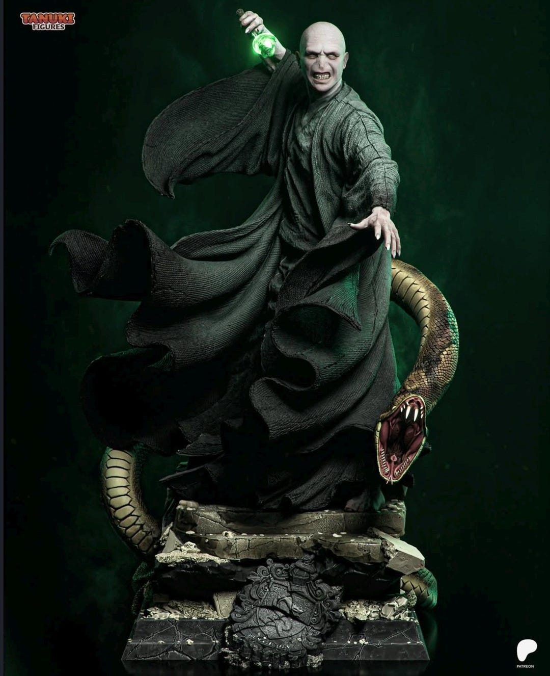 Lord Voldemort Fanart Figure Hand Painted Resin Statue 16K 1:6 - Etsy