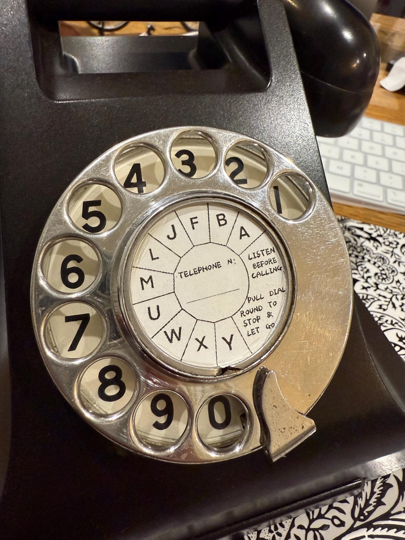 Vintage Bakelite PMG Telephone Dial Number Label Replacement, Instant ...
