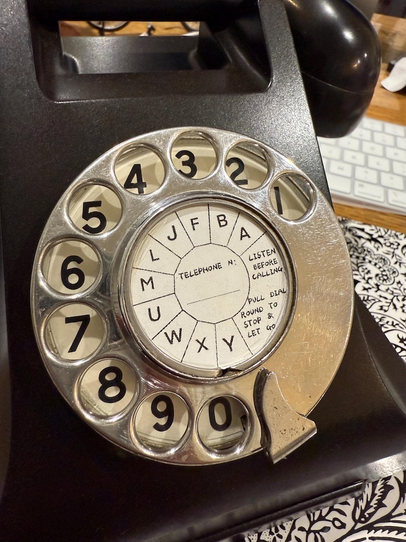 Vintage Bakelite PMG Telephone Dial Number Label Replacement, Instant ...