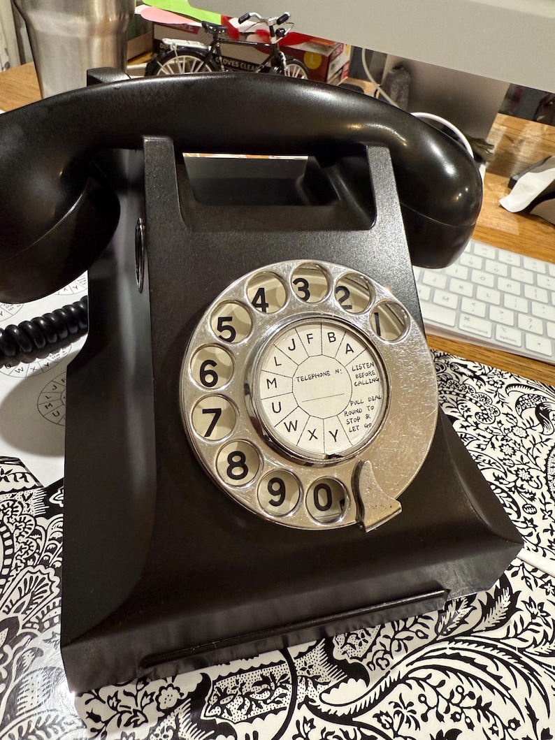 Vintage Bakelite PMG Telephone Dial Number Label Replacement, Instant ...