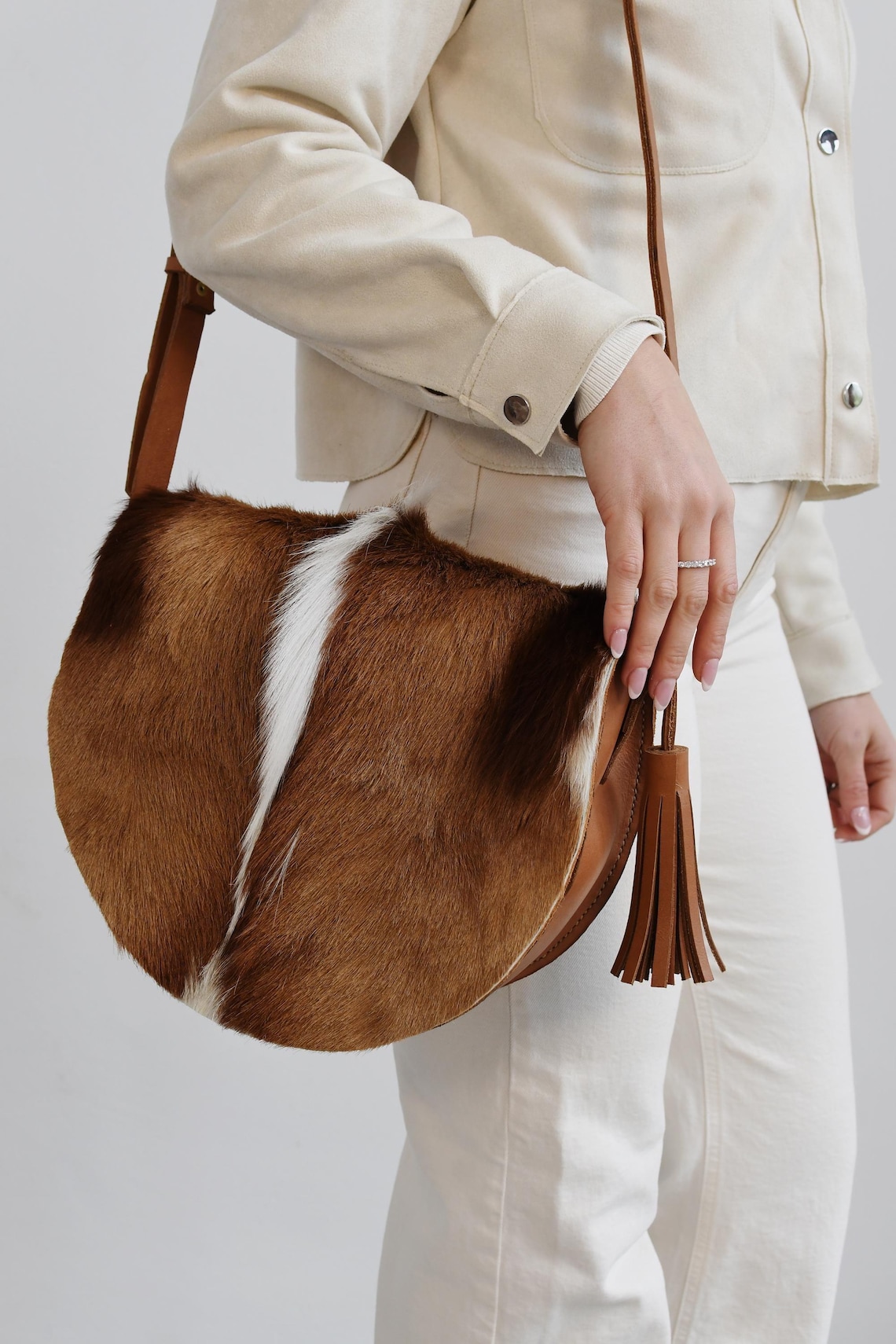 Springbok Hair-on-hide Leather Tote – Full Grain South African Leather ...