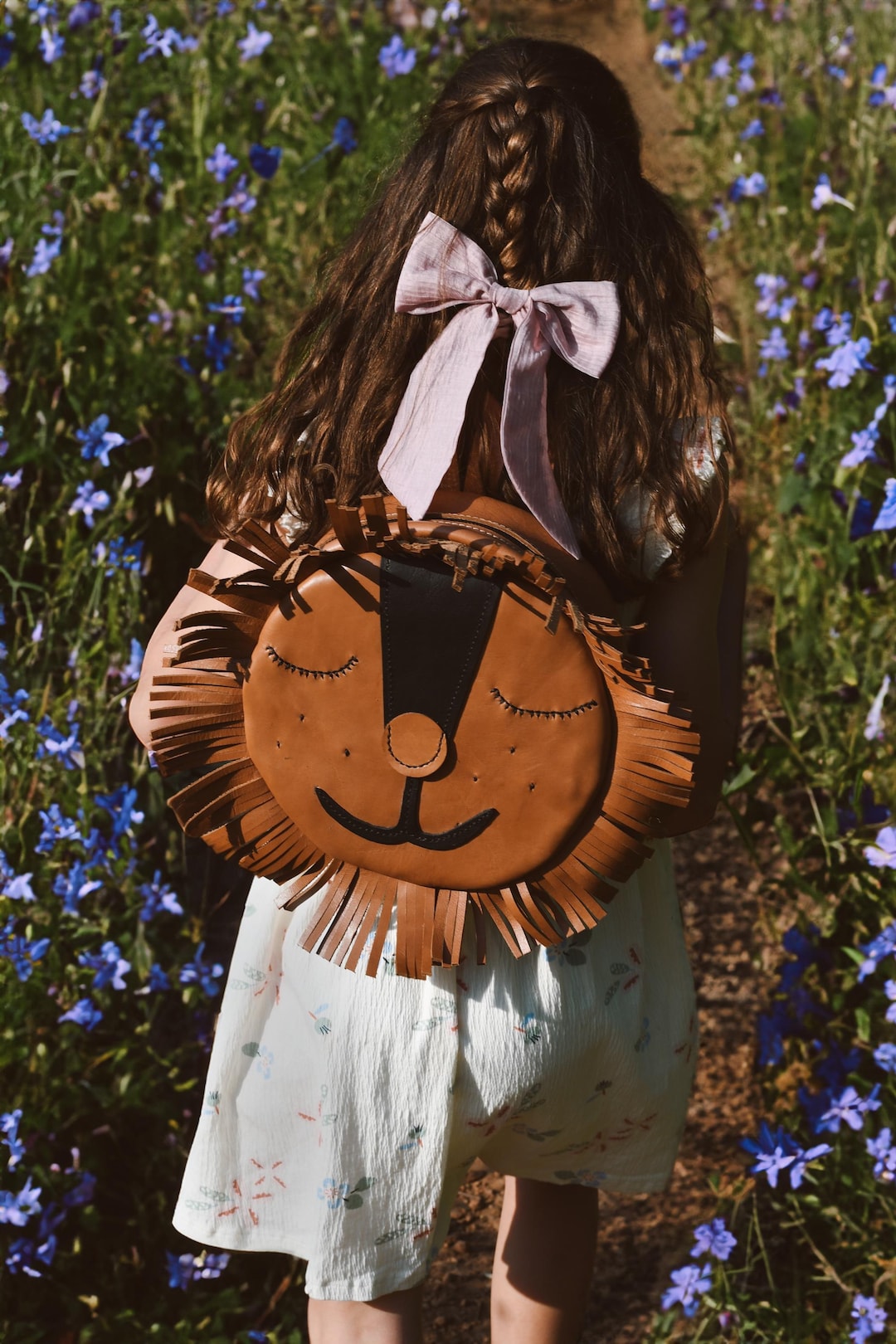 Childrens Lion Backpack, Cute Animal Rucksack, Full Grain Leather Small ...