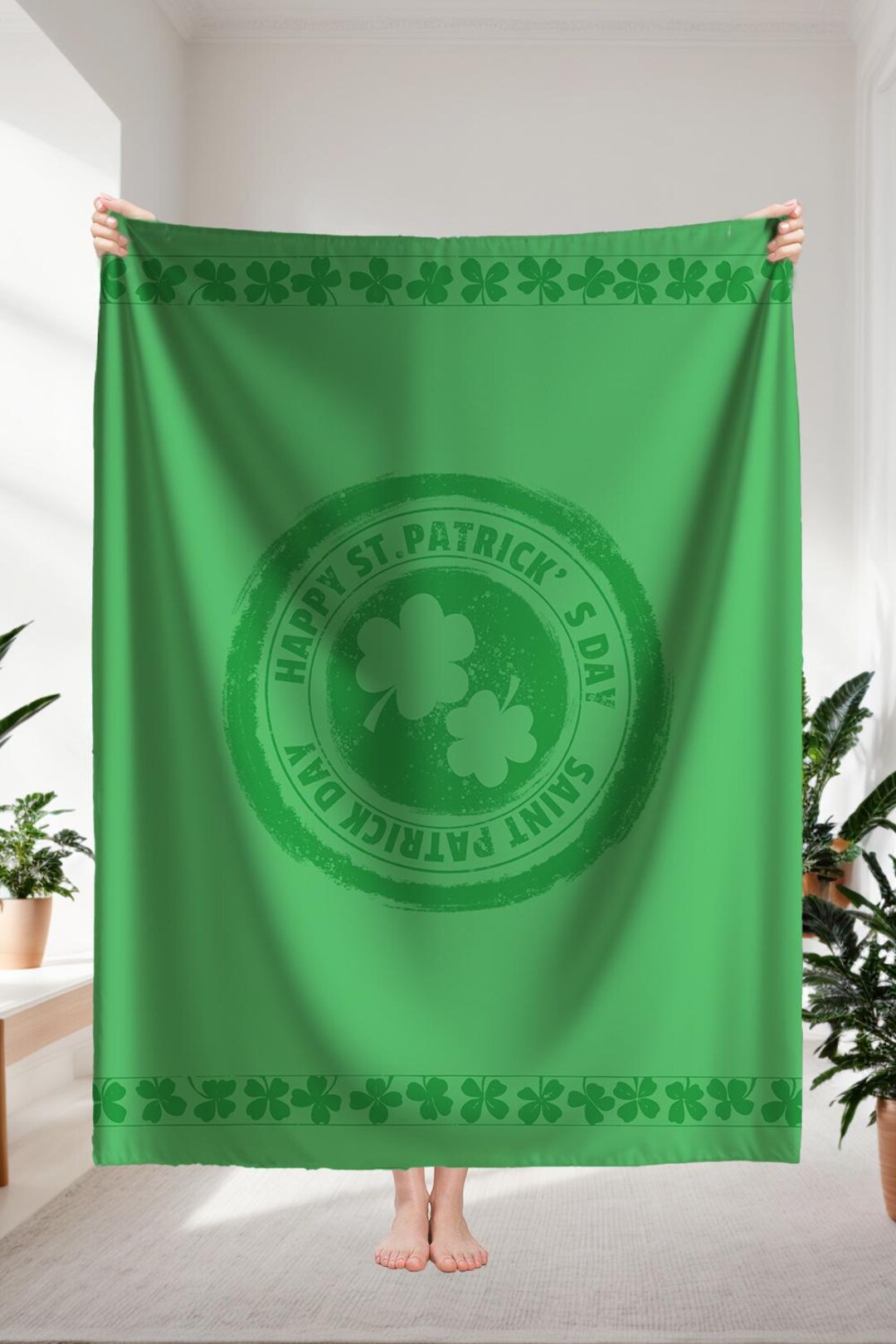 Custom St. Patricks Day Blanket,personalized Festive Design for Luck ...