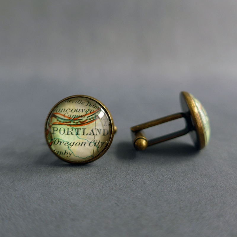 Personalized Map Cufflinks - Etsy