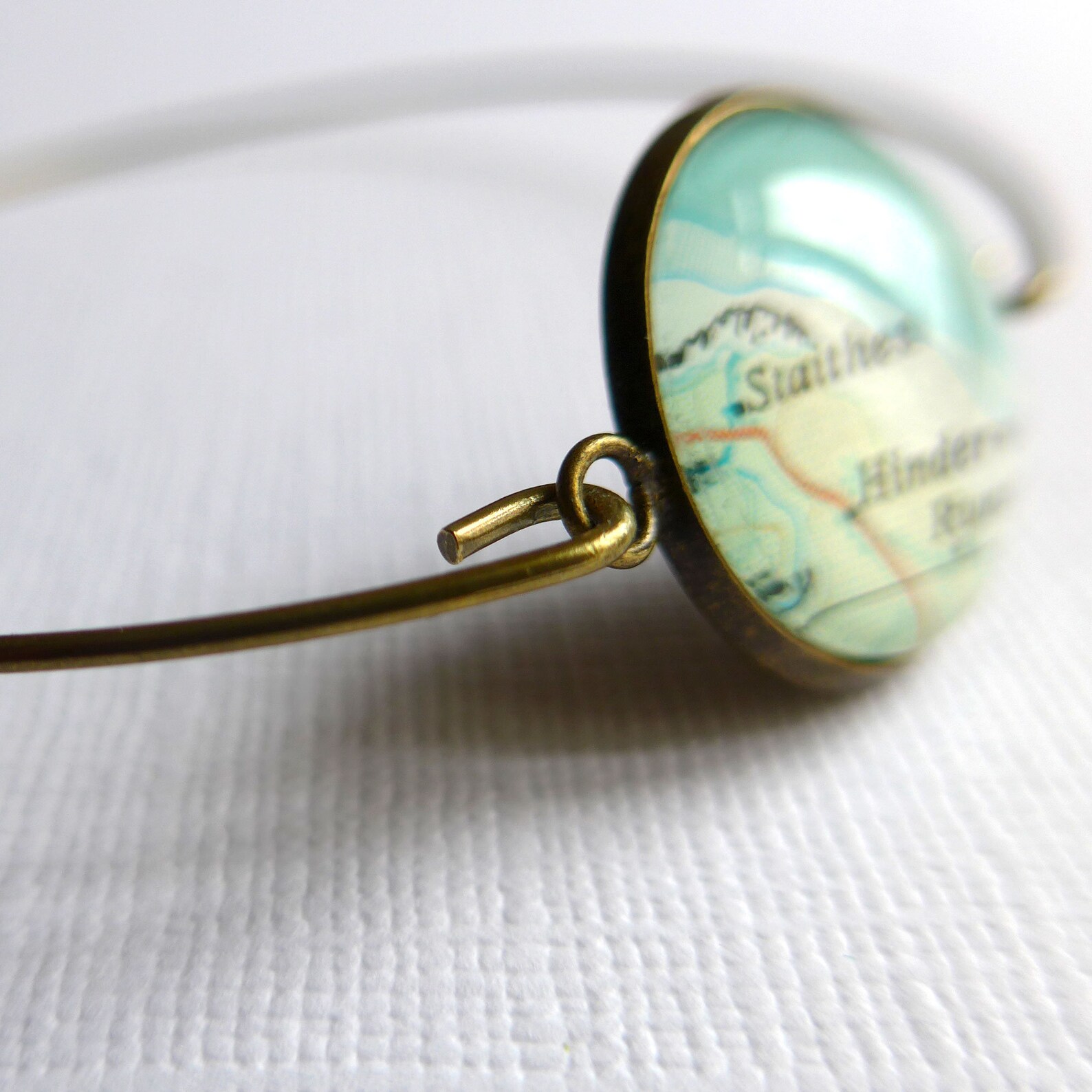 Personalised Map Bracelet, Silver Plated Delicate Bangle, Minimal ...